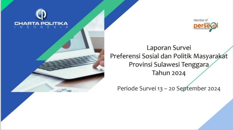 Charta Politika Indonesia Rilis Hasil Survei Pilgub Sultra 2024 | HALUANRAKYAT.com
